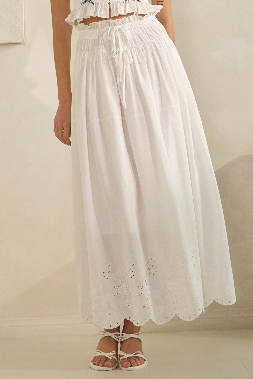 Eyelet Midi Skirt – Franklin And Rose